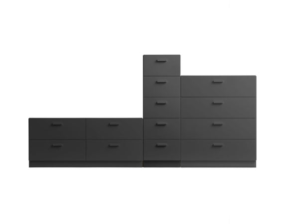 String Relief One low, one tall and one wide Relief Drawer, plinth base ...