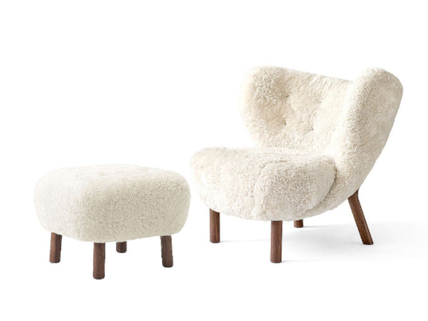 &Tradition Little Petra VB1 Chair & Footstool Sheepskin | Design ...