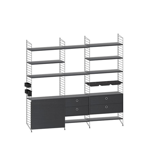 String Shelving (Set Design) - Black Office | Nils Strinning - Cimmermann
